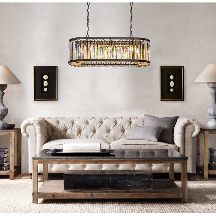 Mercer41 Gerlene 8-Light Black Finish Modern Chandelier for Dining Room with Wrought Iron And ...